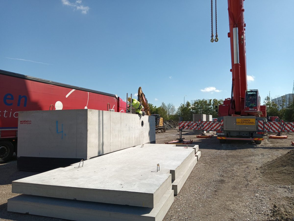 Verhelst Group parle de l'installation de bassins tampons au chantier ...